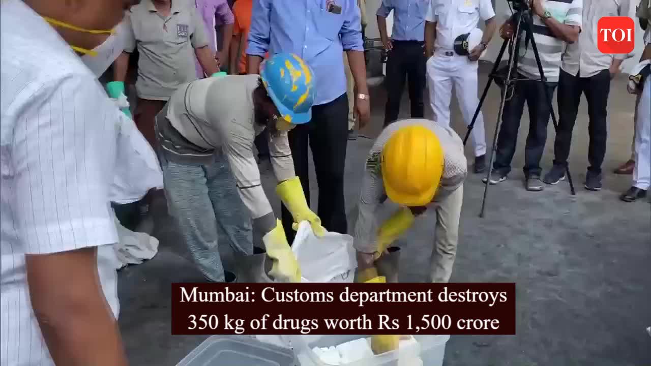 customs: Mumbai: Customs department destroys 350 kg of drugs worth Rs ...