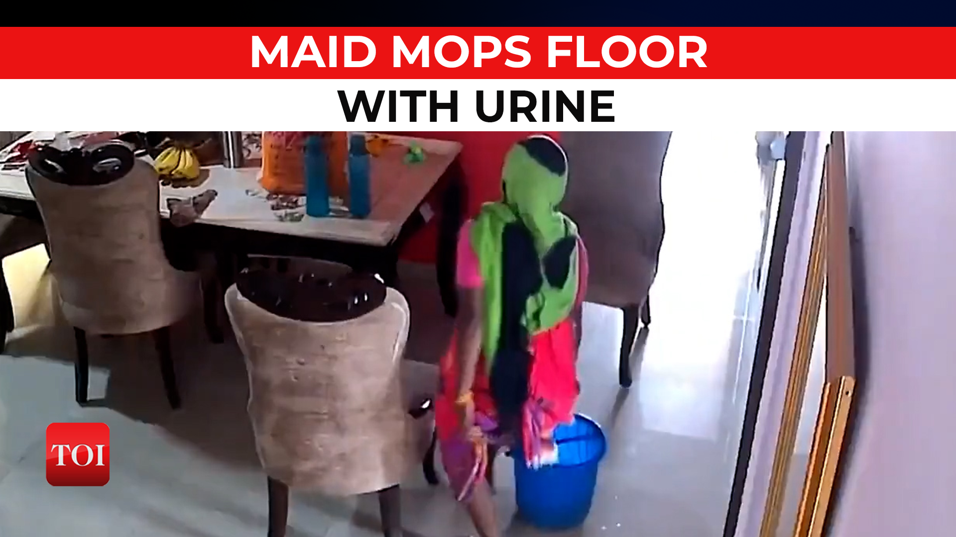 Cctv Watch Cctv Maid Pees In Bucket While Mopping Floor In Greater