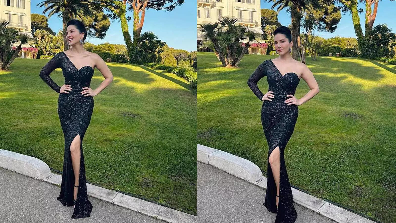 Sunny Leone stuns in yet-another high slit gown at the Cannes Film Festival 2023 – Check it out