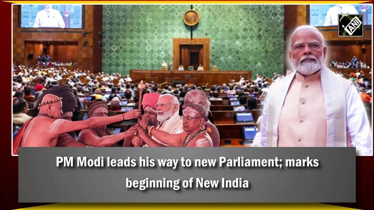 PM Modi leads his way to new Parliament; marks beginning of New India