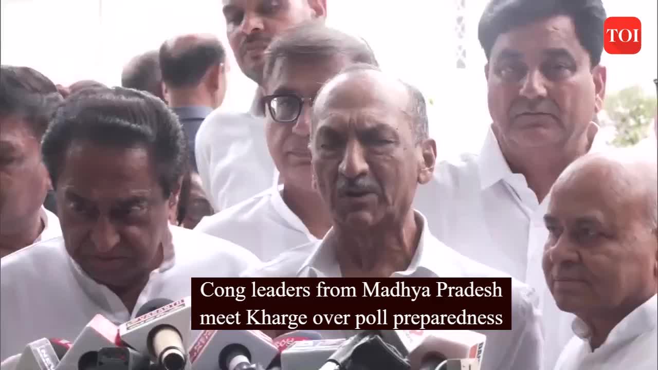 mallikarjun kharge: Cong leaders from Madhya Pradesh meet Kharge over poll preparedness