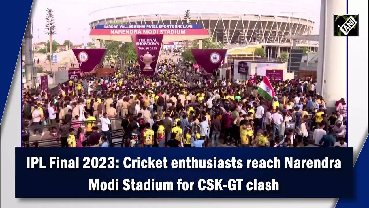 IPL Final 2023: Cricket enthusiasts reach Narendra Modi Stadium for CSK ...