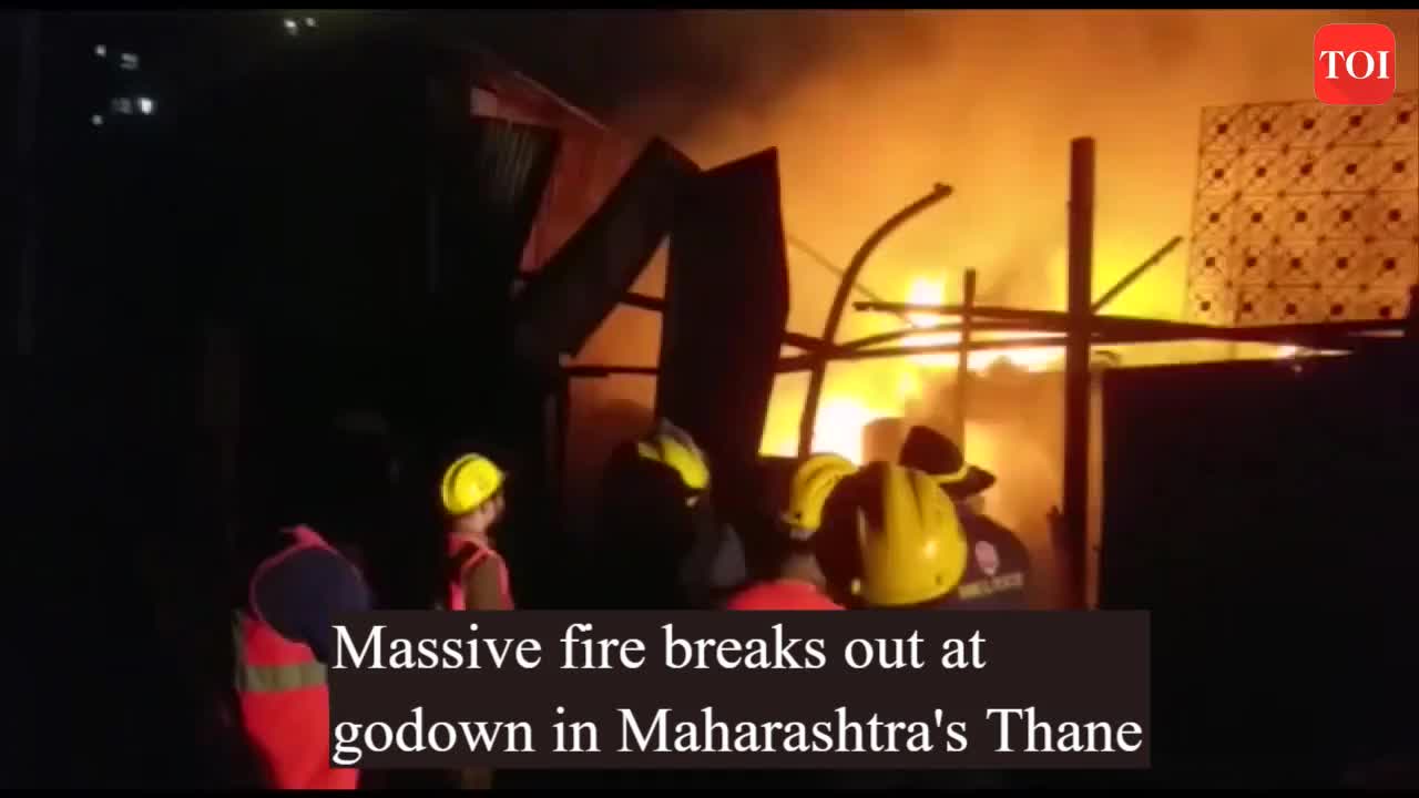 Massive fire breaks out at godown in Maharashtra's Thane