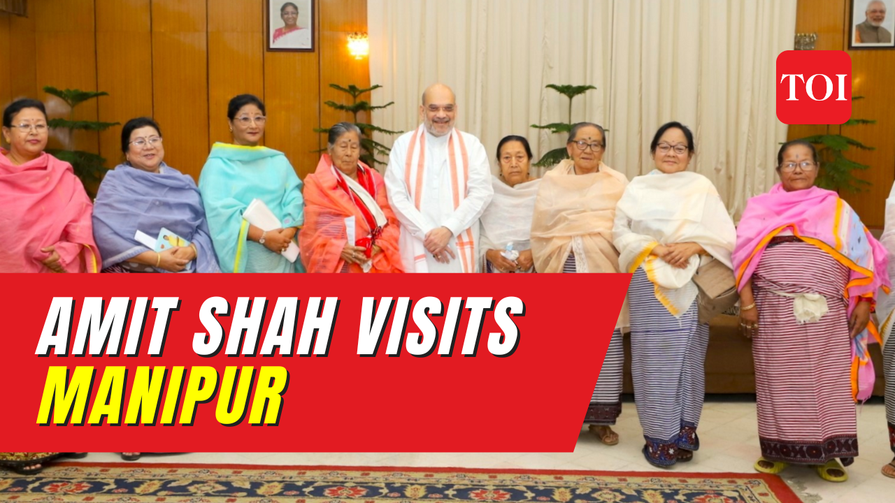 manipur: Manipur: Home Minister Amit Shah in Imphal, meets Women’s delegation