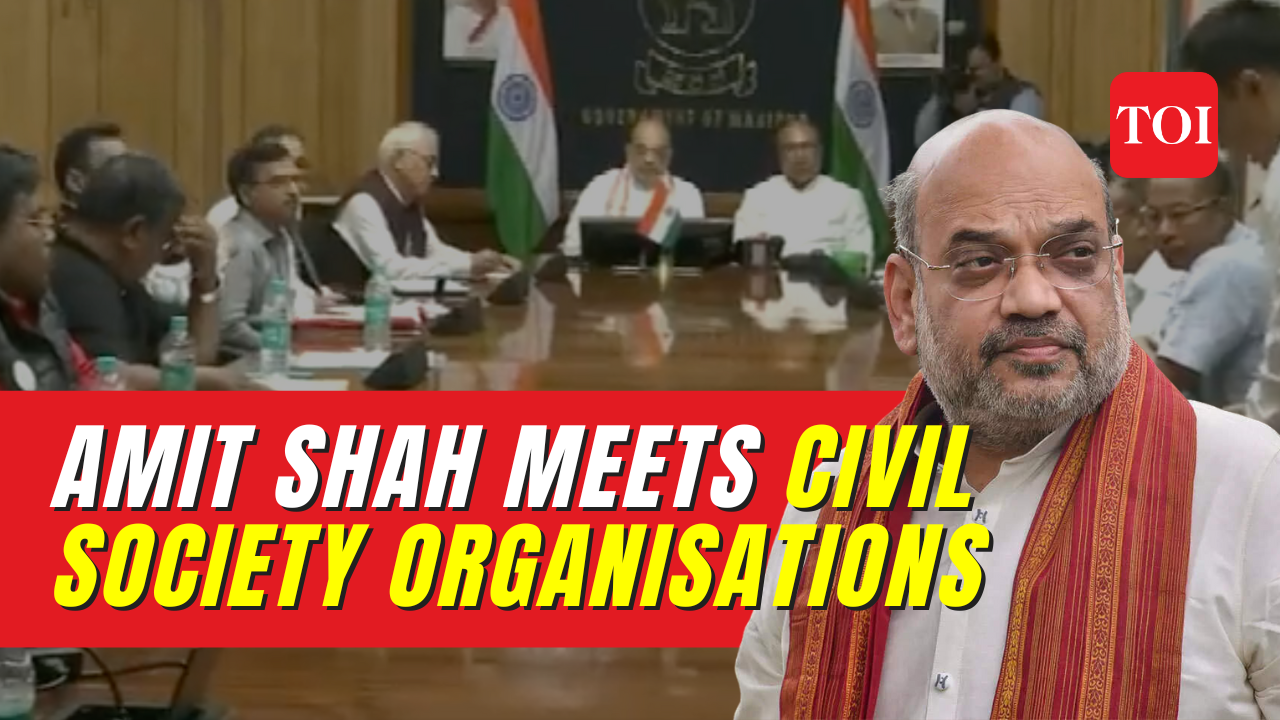 Manipur: Amit Shah holds meeting with Civil Society Organisations in Imphal