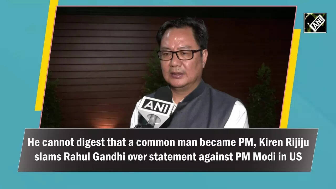 He cannot digest that a common man became PM, Kiren Rijiju slams Rahul ...