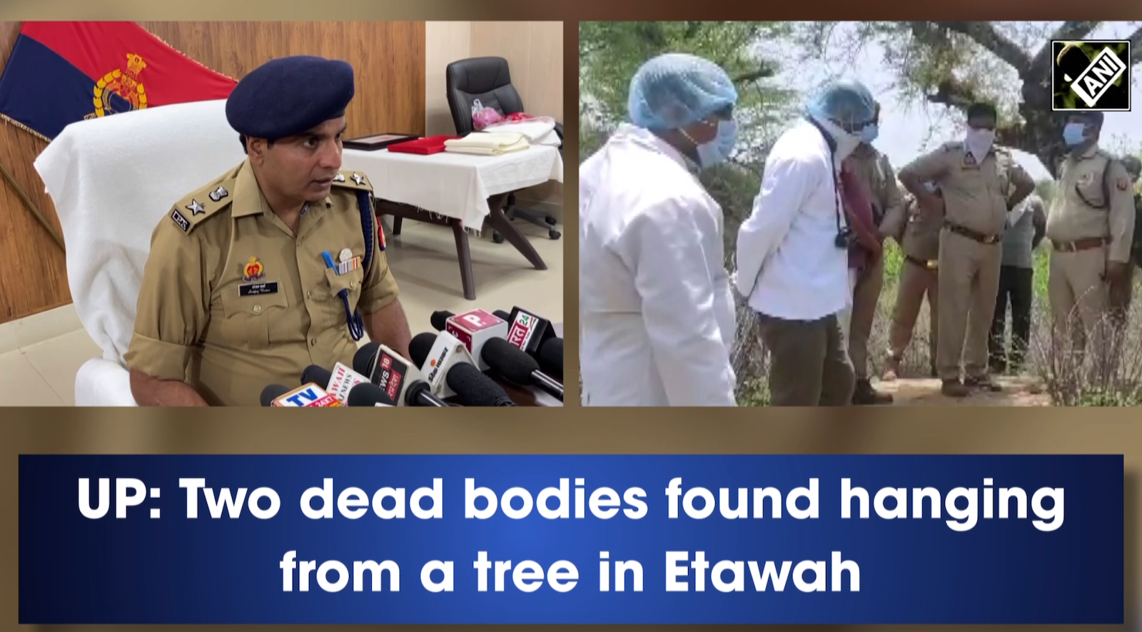 Two dead bodies found hanging from a tree in Etawah