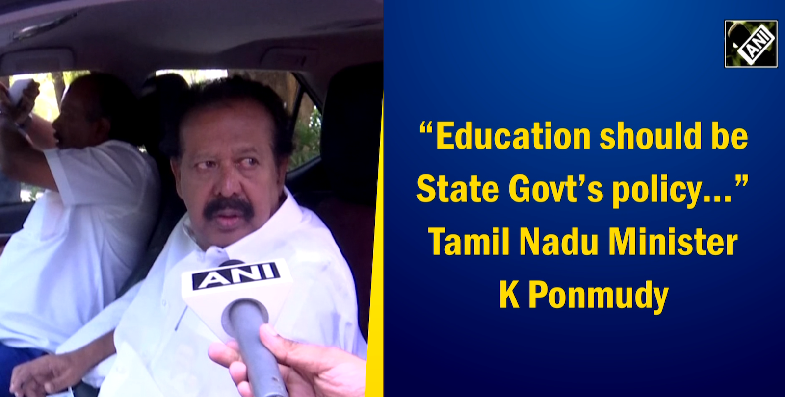 “Education should be State Govt’s policy…” Tamil Nadu Minister K Ponmudy