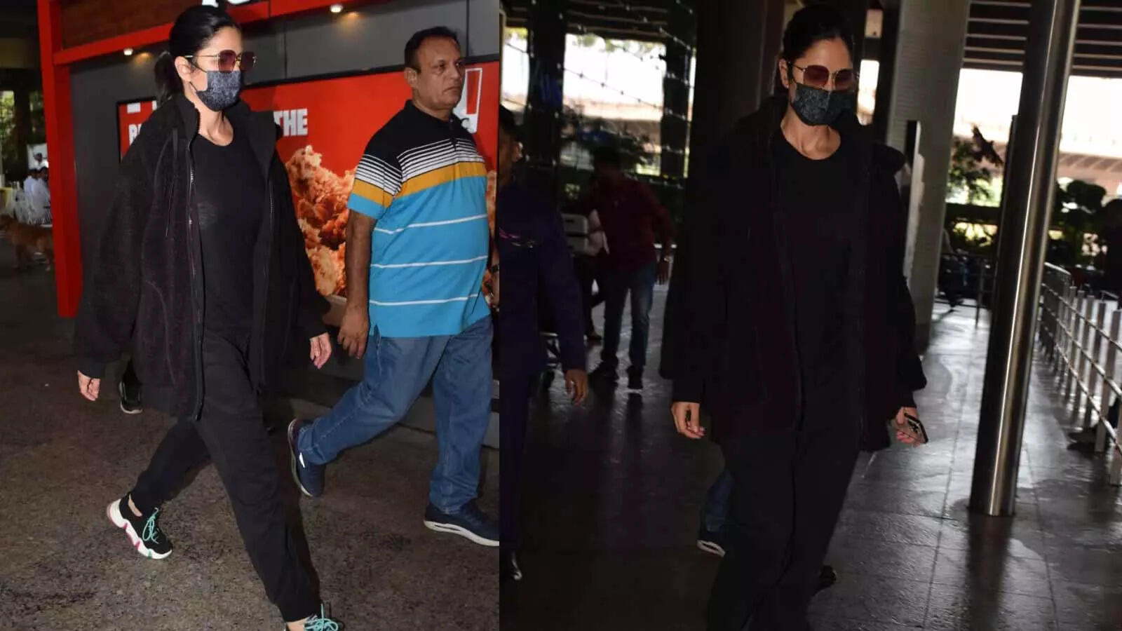 Katrina Kaif rocks the all-black outfit look, gets spotted in oversized ...