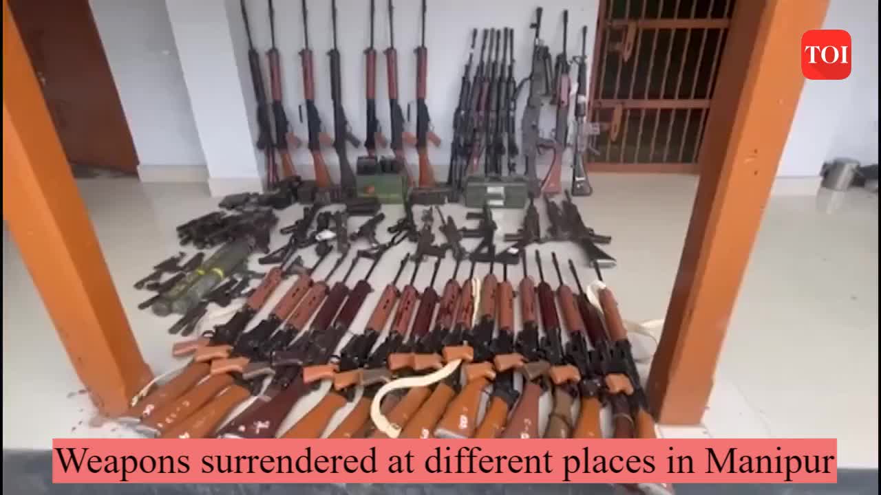 140 weapons surrendered at different places in Manipur