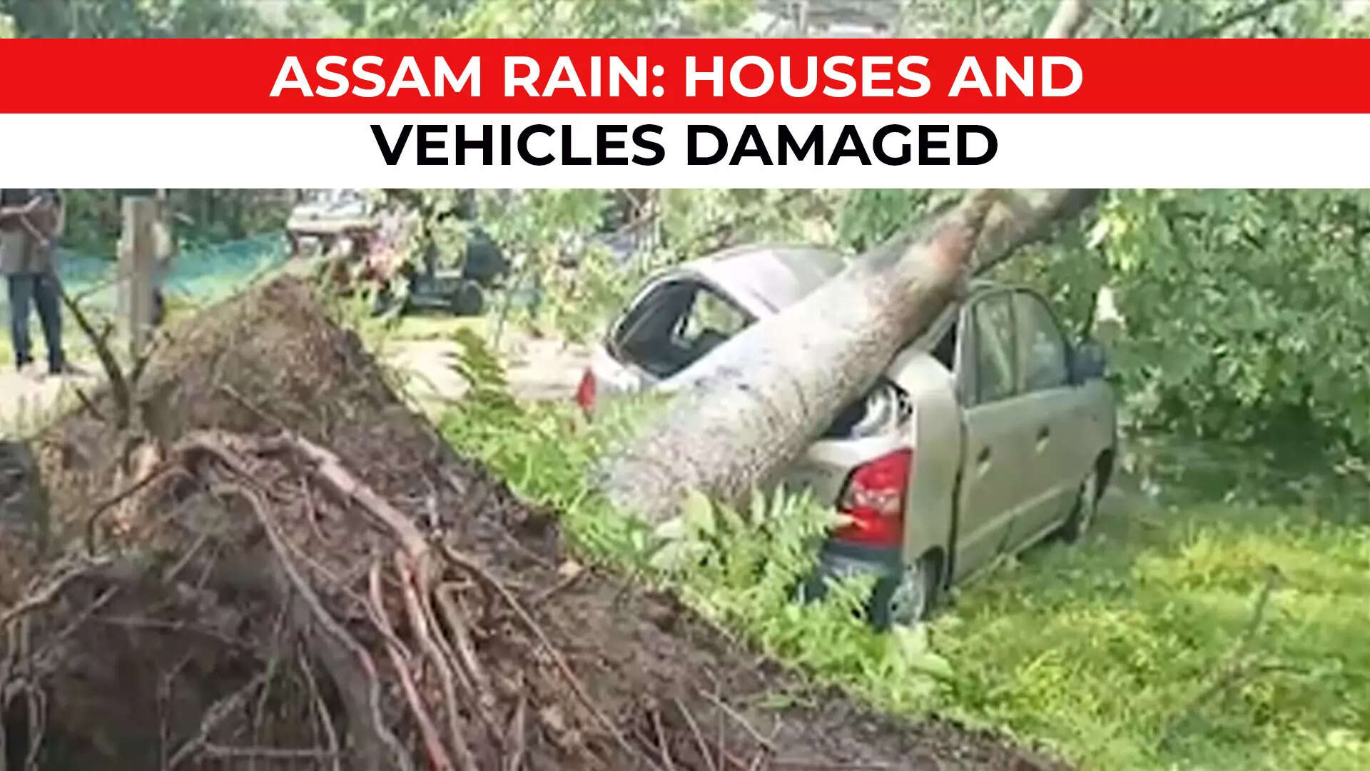 Assam: Storm, rains wreaks havoc in Jorhat, houses, vehicles damaged