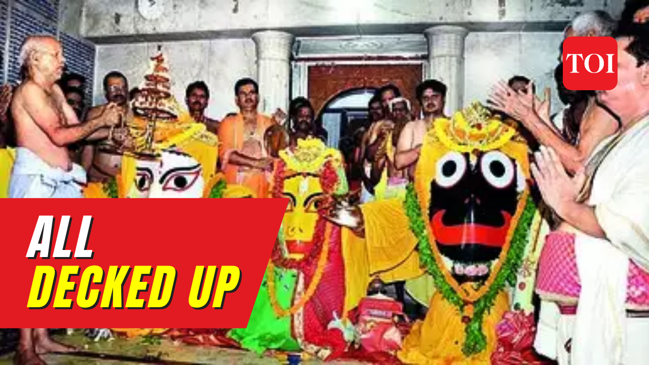 Odisha: Lord Jagannath, Lord Balabhadra, Devi Subhadra decked up in Puri