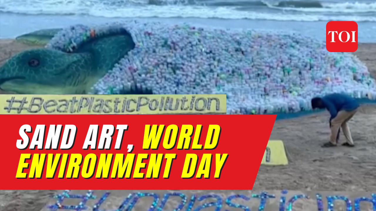 World Environment Day: Sudarsan Pattnaik gives message to 'Beat Plastic ...