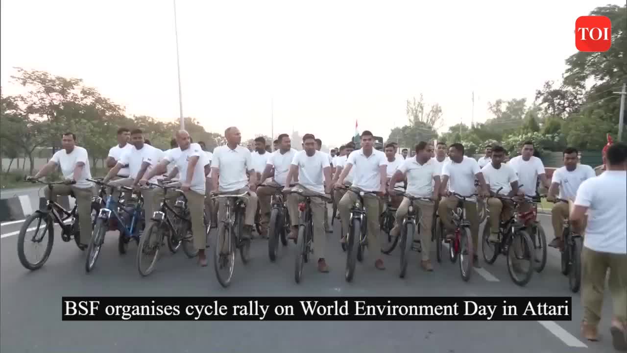 bsf: BSF organises cycle rally on World Environment Day in Attari