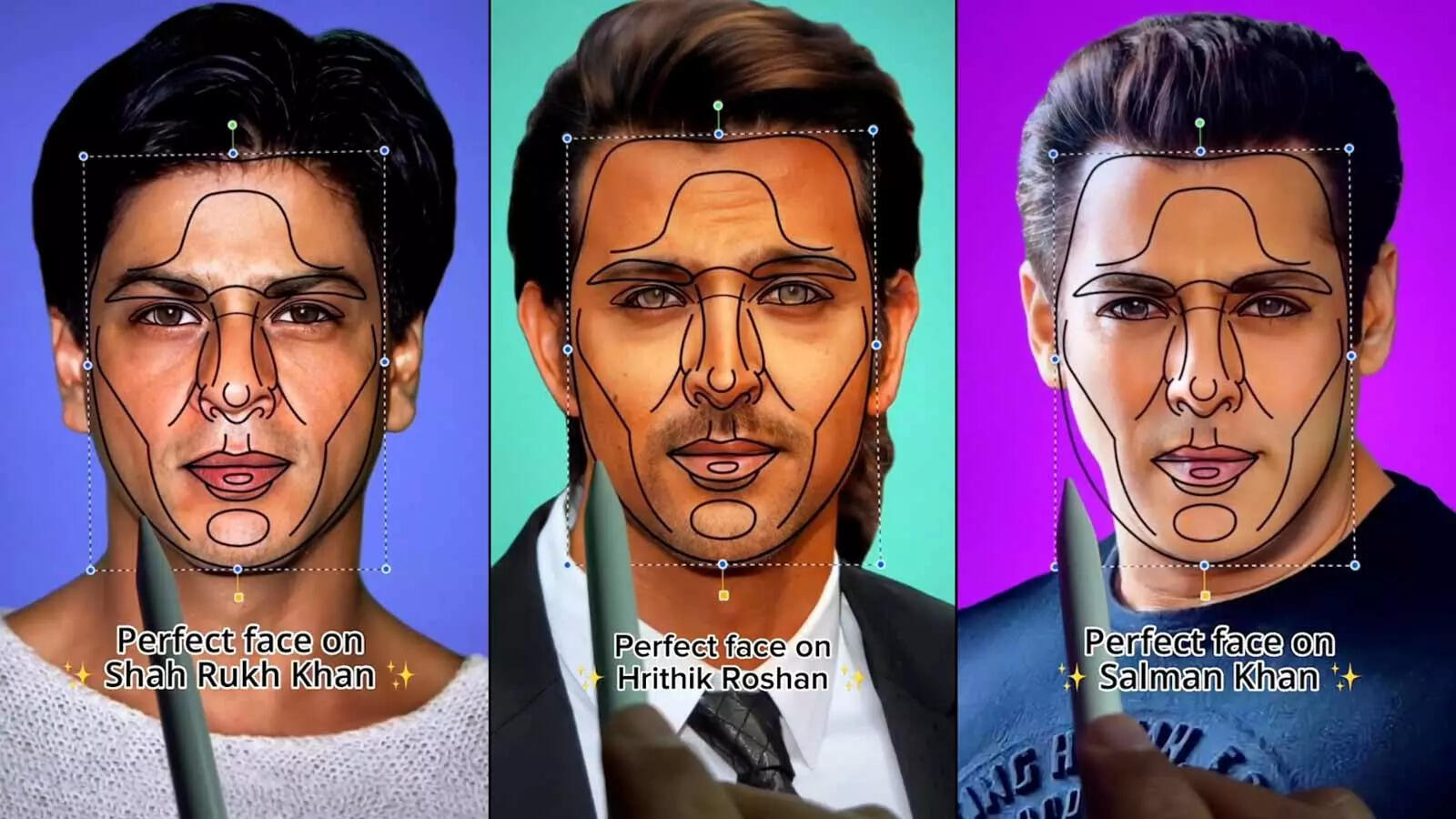 Graphic artist gives Shah Rukh Khan, Salman Khan, Hrithik Roshan ‘perfect faces’; netizens react ...