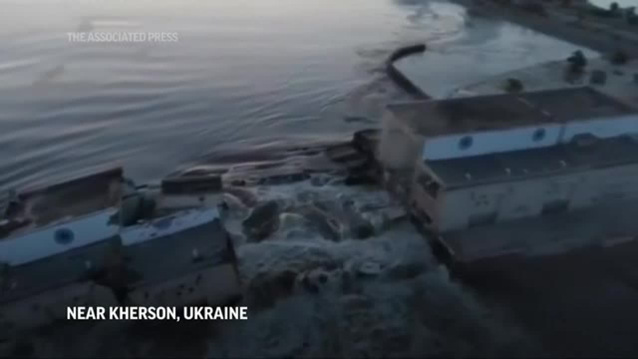 Ukraine accuses Russia of destroying dam