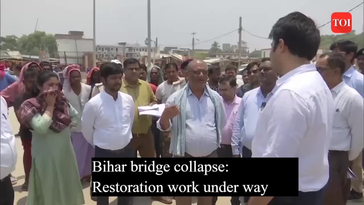 Bihar bridge collapse: Restoration work under way