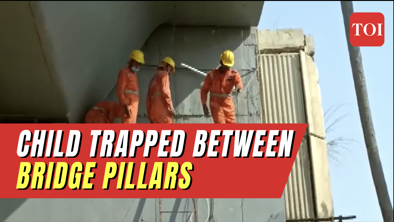 Bihar: Child trapped between pillars of bridge across river in Rohtas ...