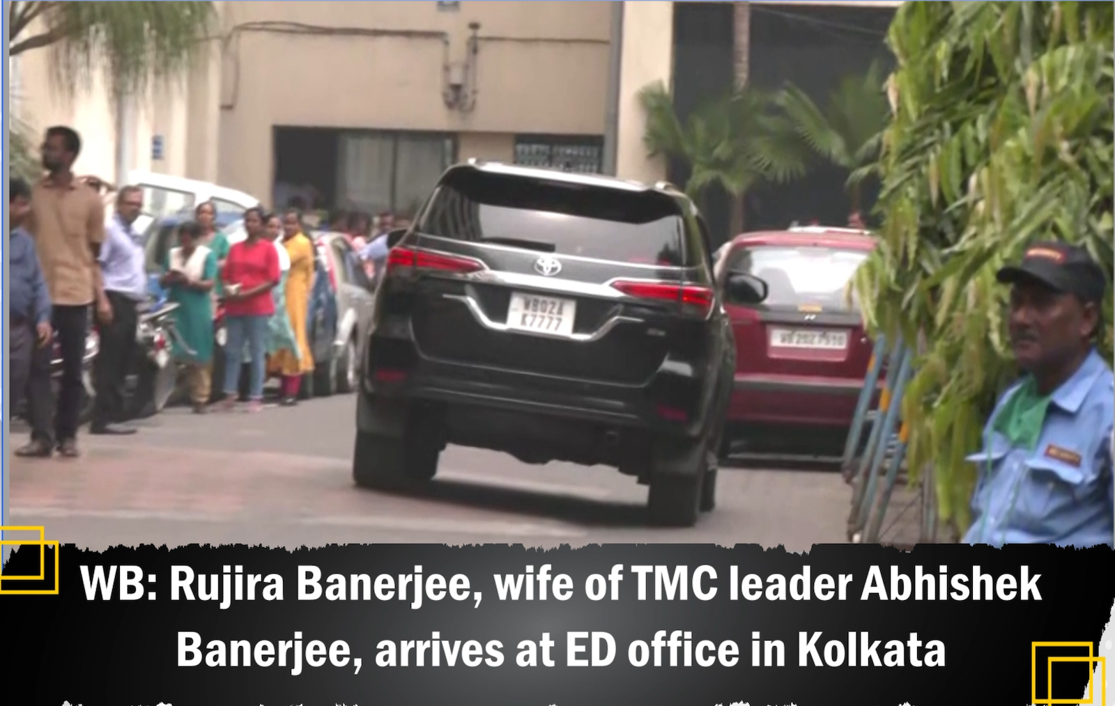 Rujira Banerjee, wife of TMC leader Abhishek Banerjee, arrives at ED ... Rujira Banerjee, wife of TMC leader Abhishek Banerjee, arrives at ED ...