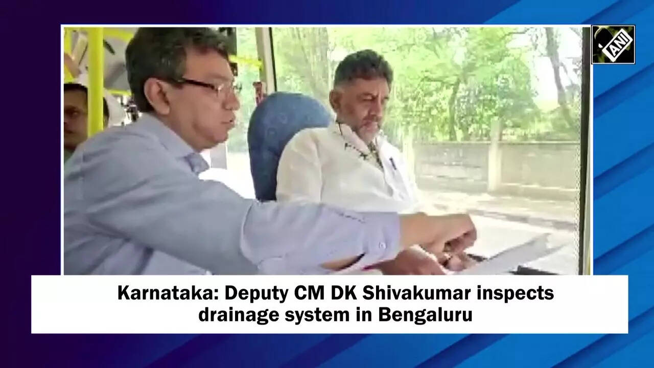 Karnataka: Deputy CM DK Shivakumar inspects drainage system in Bengaluru