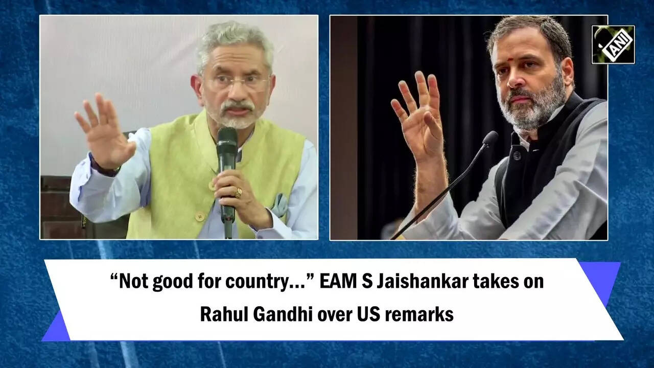 “Not good for country…” EAM S Jaishankar takes on Rahul Gandhi over US remarks