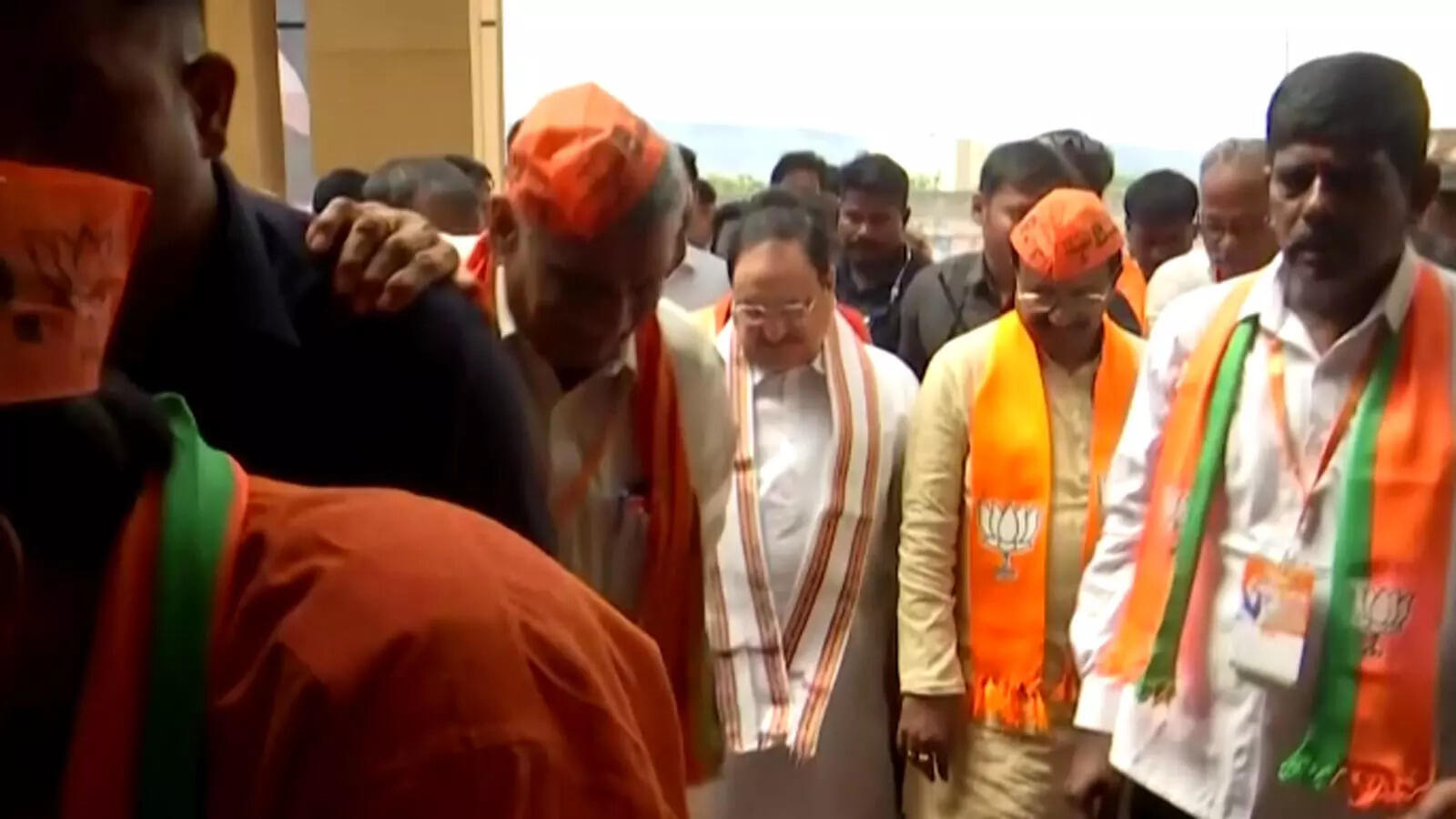 AP: JP Nadda visits Rahul Convention Center in Tirupati