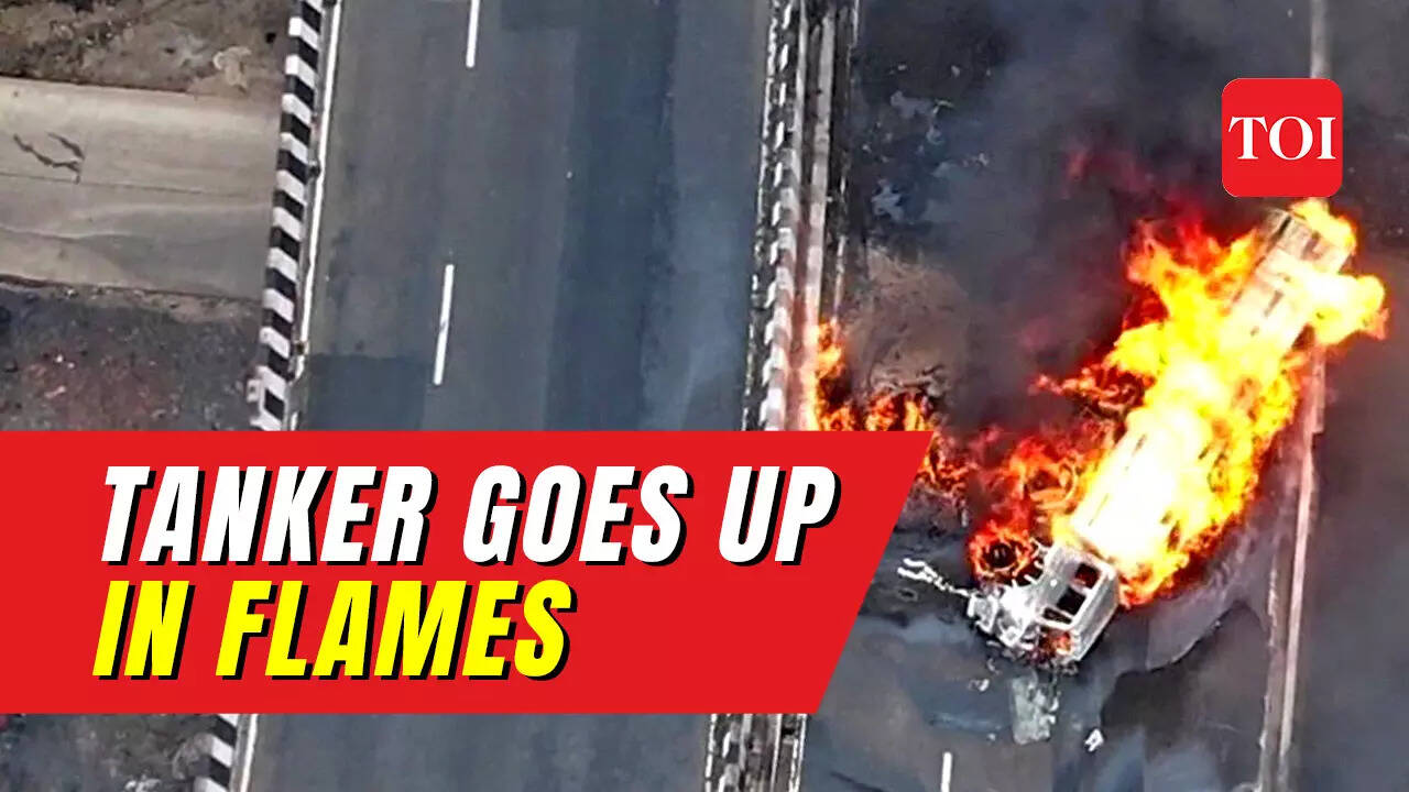 Exclusive: Drone footage shows aftermath of oil tanker fire on Pune ...