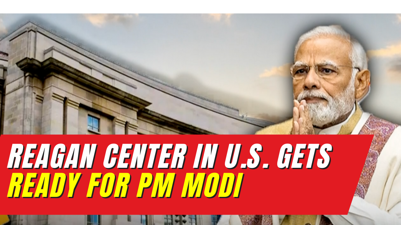 modis: PM Modi’s US Visit: First look of Reagan Center getting readied for PM Modi’s address in ...