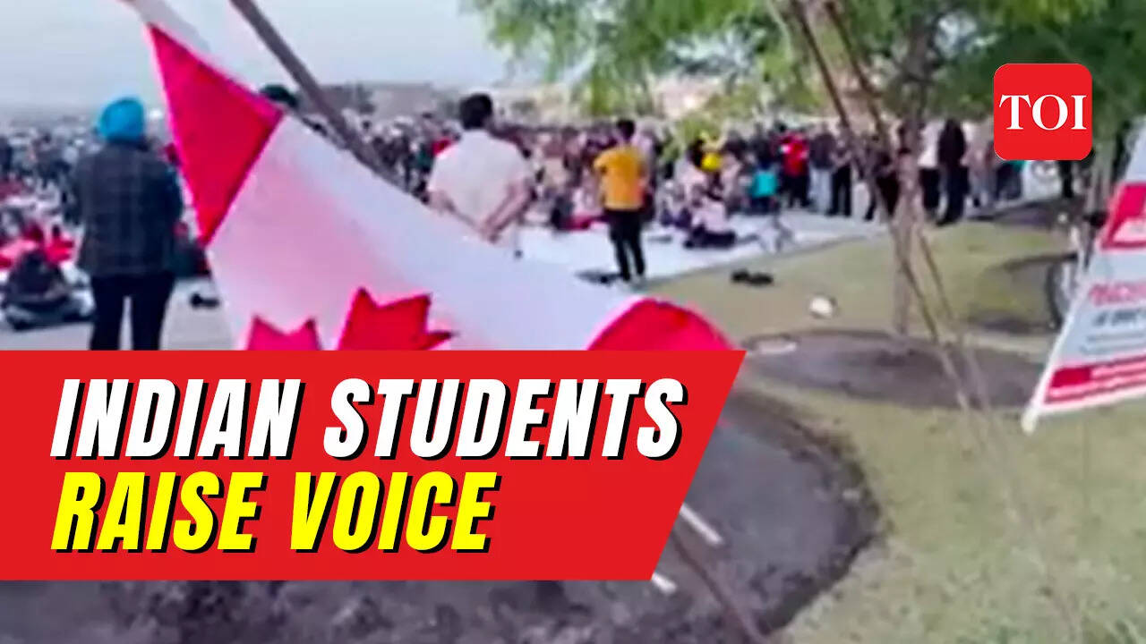 Indian students raise voice against deportation in Canada’s Ottawa