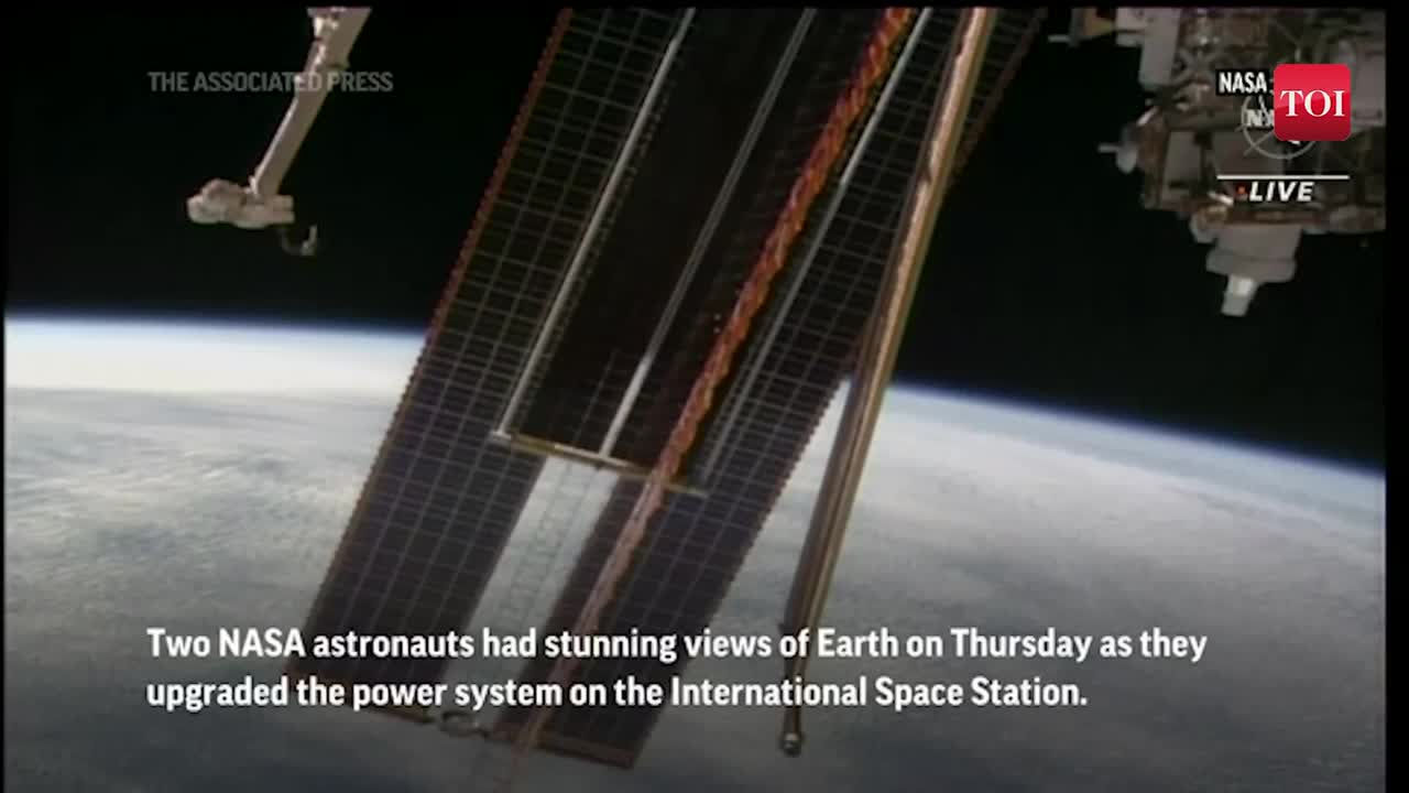 International Space Station solar arrays installed