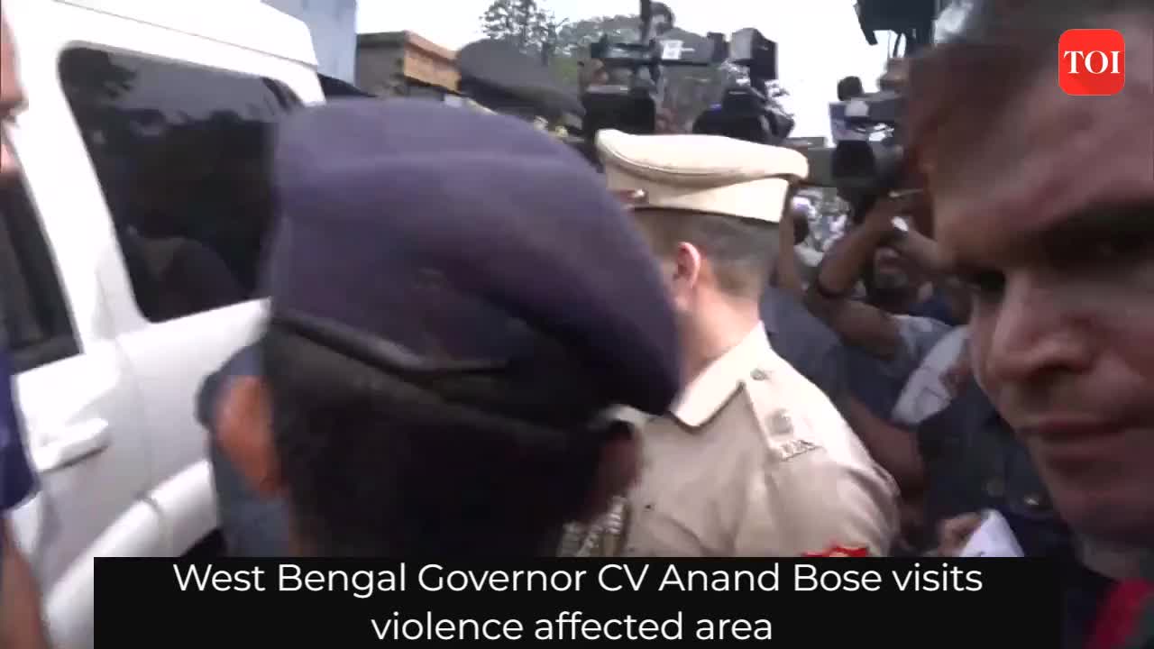 West Bengal Governor CV Anand Bose visits violence affected area