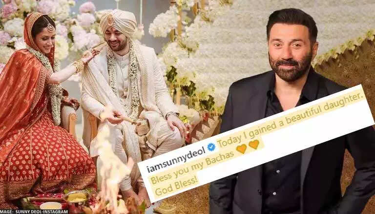 Sunny Deol welcomes his daughter-in-law Drisha Acharya with a beautiful ...