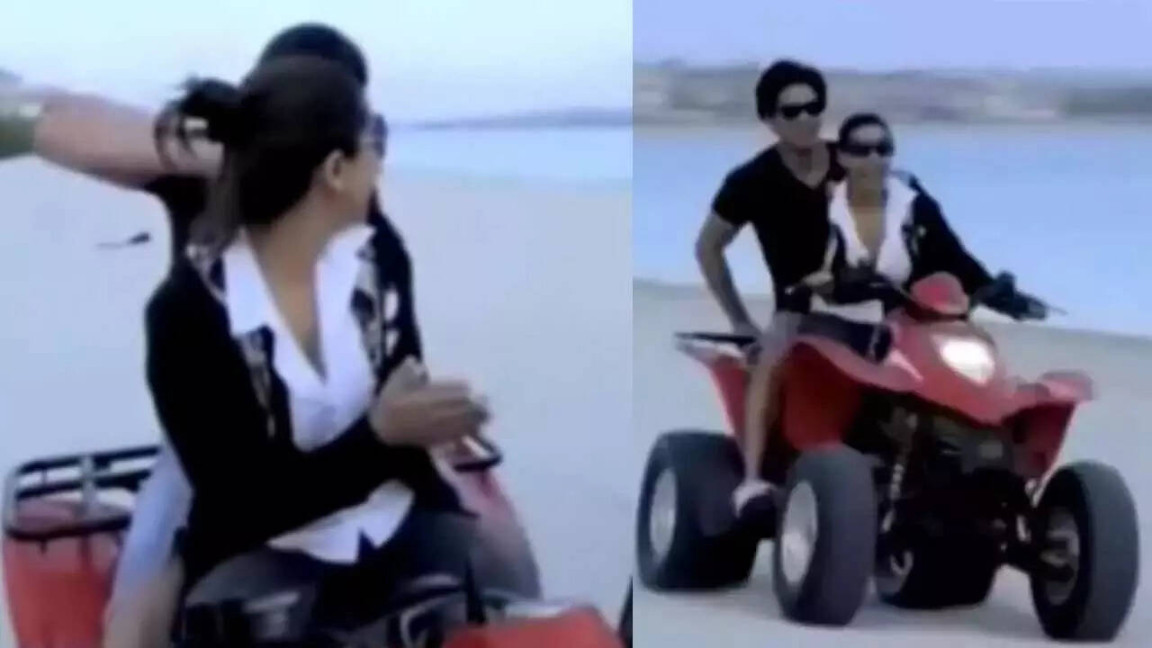 WATCH: Gauri Khan ENJOYS quad bike ride with visibly 'SCARED' Shah Rukh Khan in this OLD viral ...