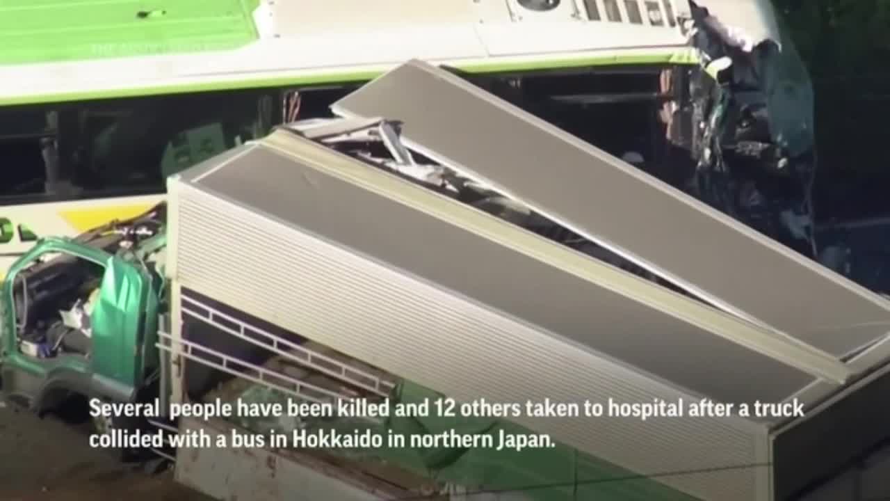Bus collision kills passengers in northern Japan