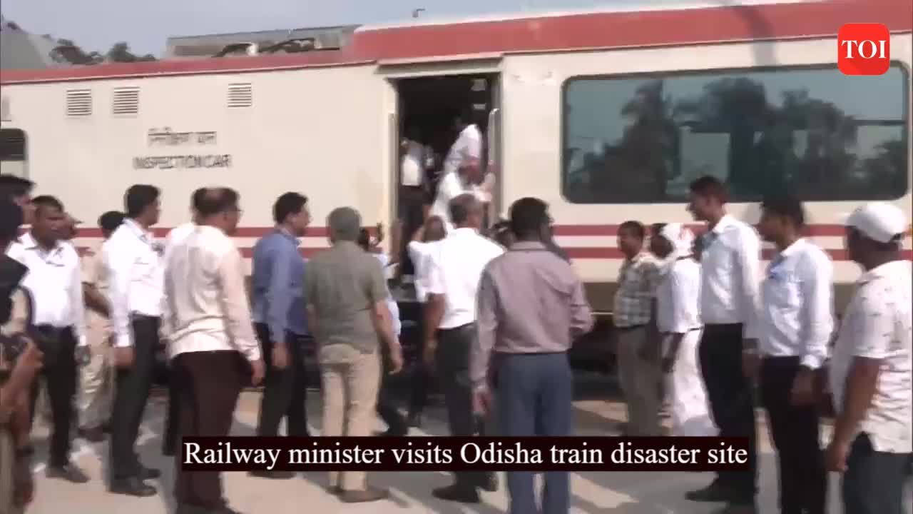 Railway minister visits Odisha train disaster site