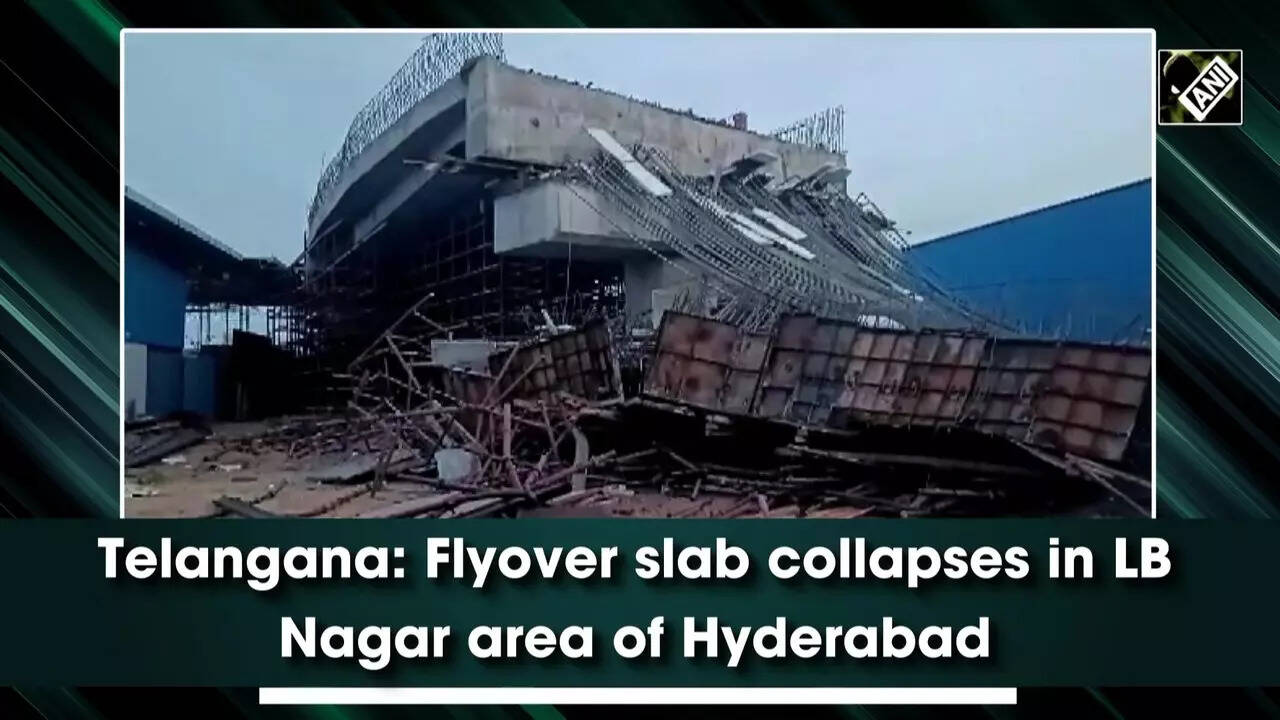 Telangana: Flyover slab collapses in LB Nagar area of Hyderabad