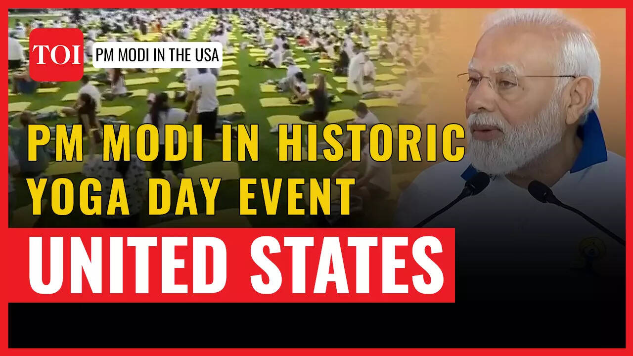 PM Modi participates in historic Yoga Day event at UN headquarters in ...