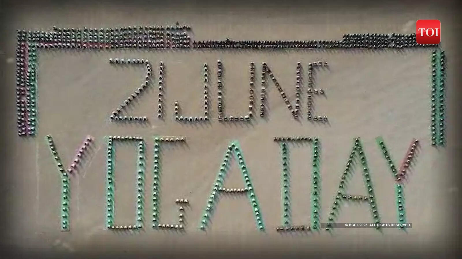 Students create a unique human chain to celebrate Yoga Day