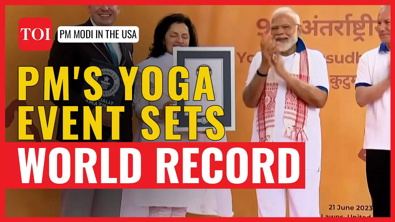 international yoga day: Historic! PM Modi's yoga event creates World Record