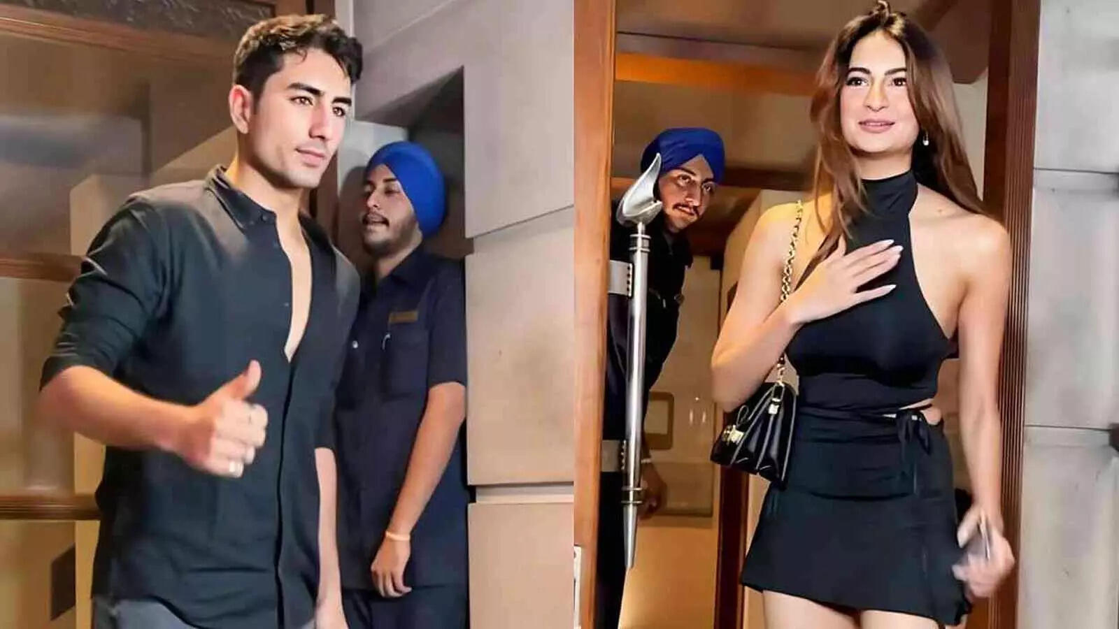 Rumoured couple Palak Tiwari and Ibrahim Ali Khan attend Karan Mehra's ...