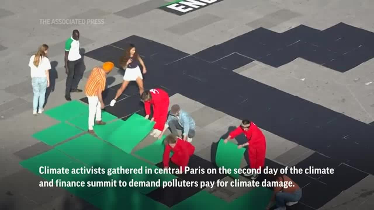 Climate activists protest at Paris summit