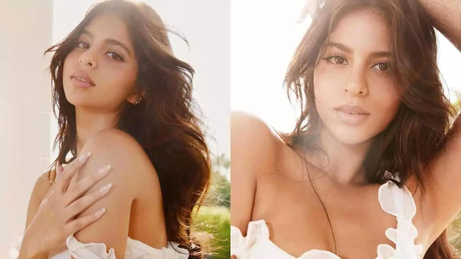 Shah Rukh Khan's daughter Suhana Khan stuns in a white off-shoulder dress; BFFs Shanaya Kapoor ...
