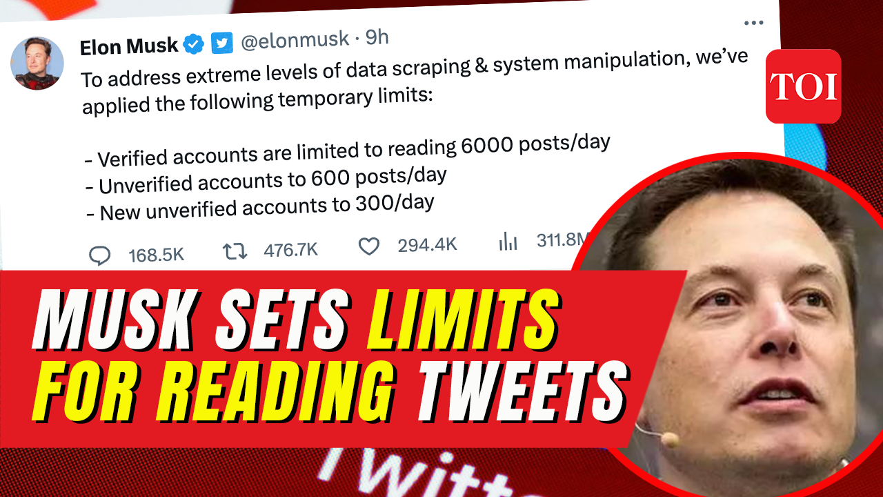 Twitter sets daily reading limits of 6,000 per day for verified, 600 ...