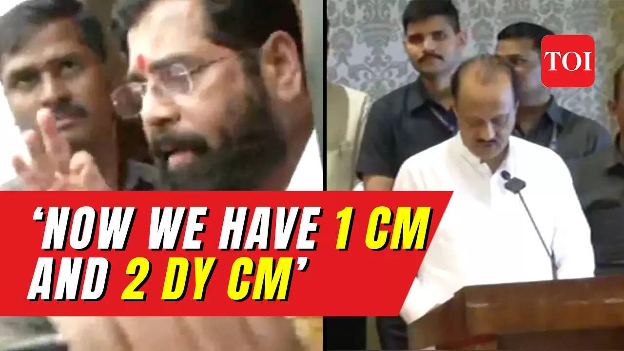 'Double engine govt now triple engine,' says Maharashtra chief minister Eknath Shinde as Ajit ...