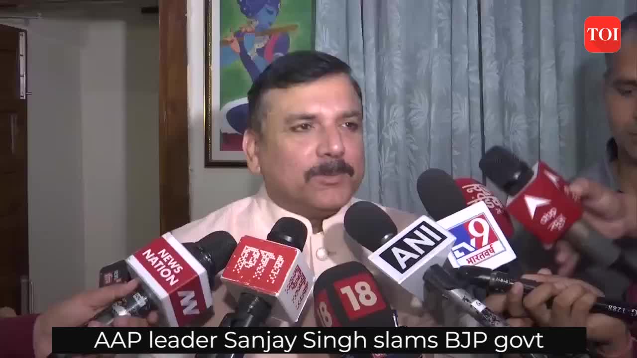 AAP leader Sanjay Singh slams BJP govt