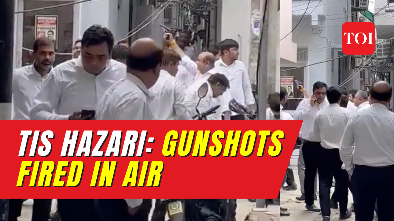 Caught on cam: Firing at Delhi's Tis Hazari Court after fight between lawyers