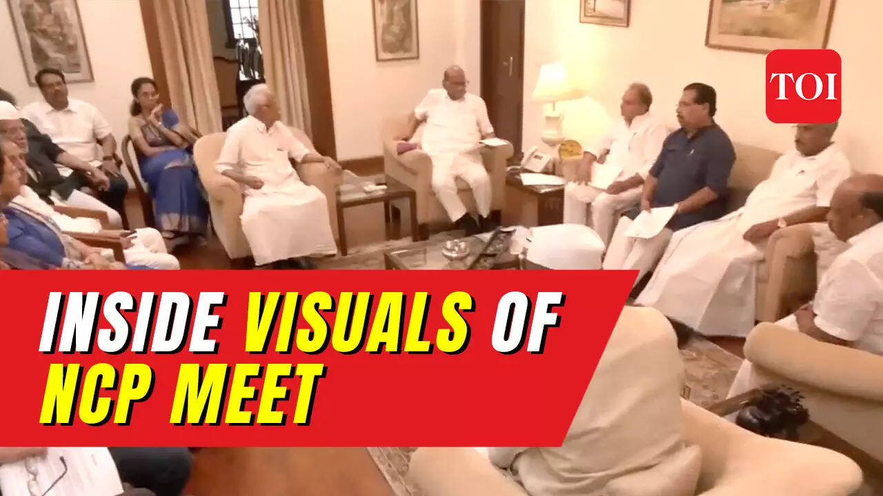 Maharashtra political turmoil: NCP meeting underway at Sharad Pawar’s residence