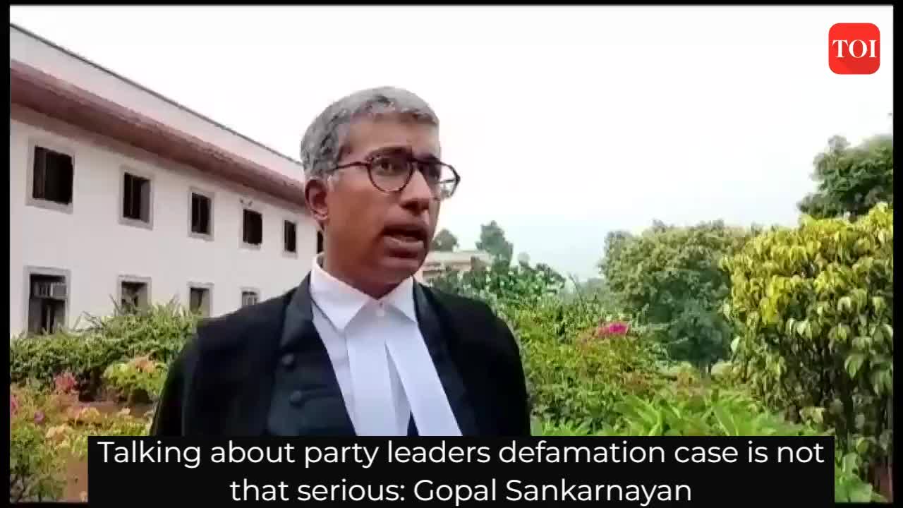 rahul gandhi: Senior advocate Gopal Sankarnarayan on Rahul Gandhi's case