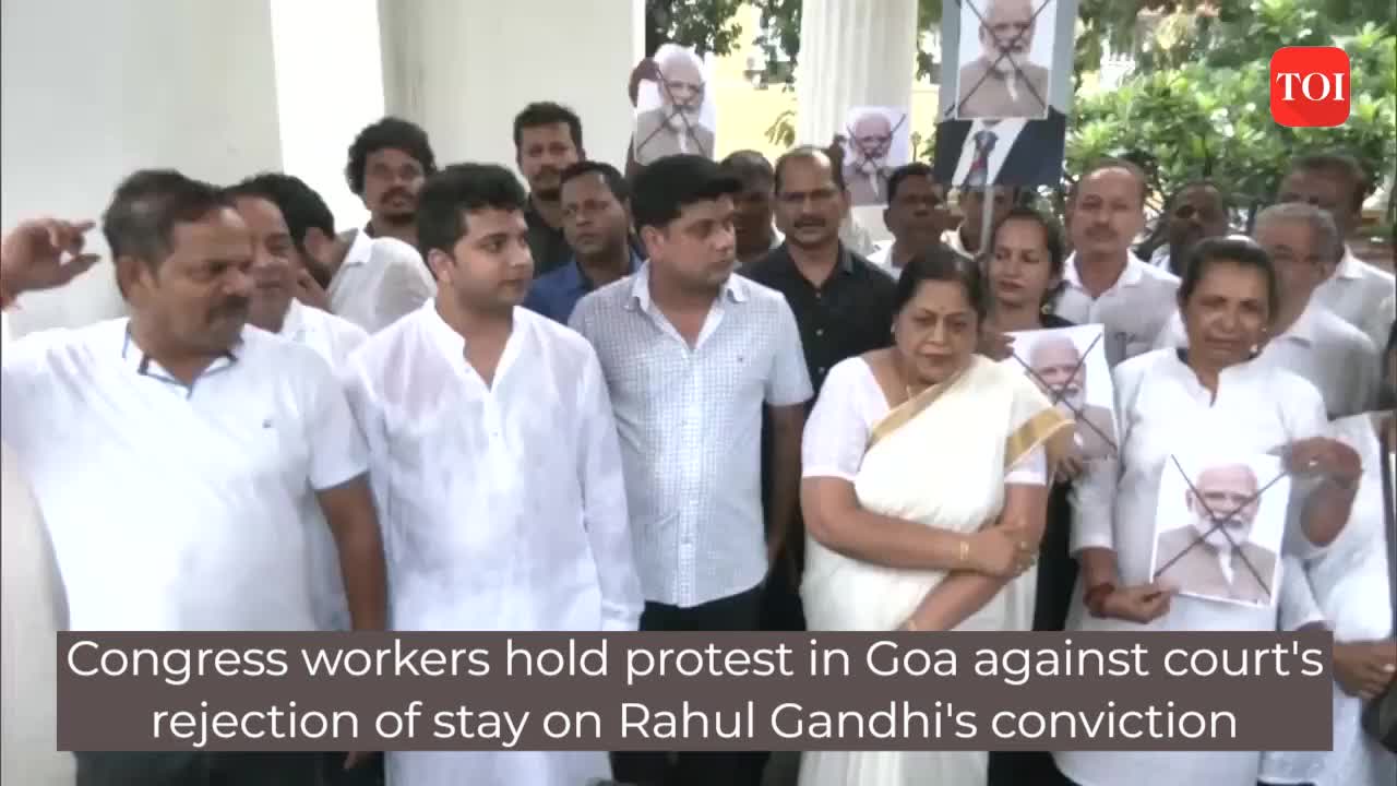 Congress workers in Goa protest against Gujarat HC's rejection of stay ...
