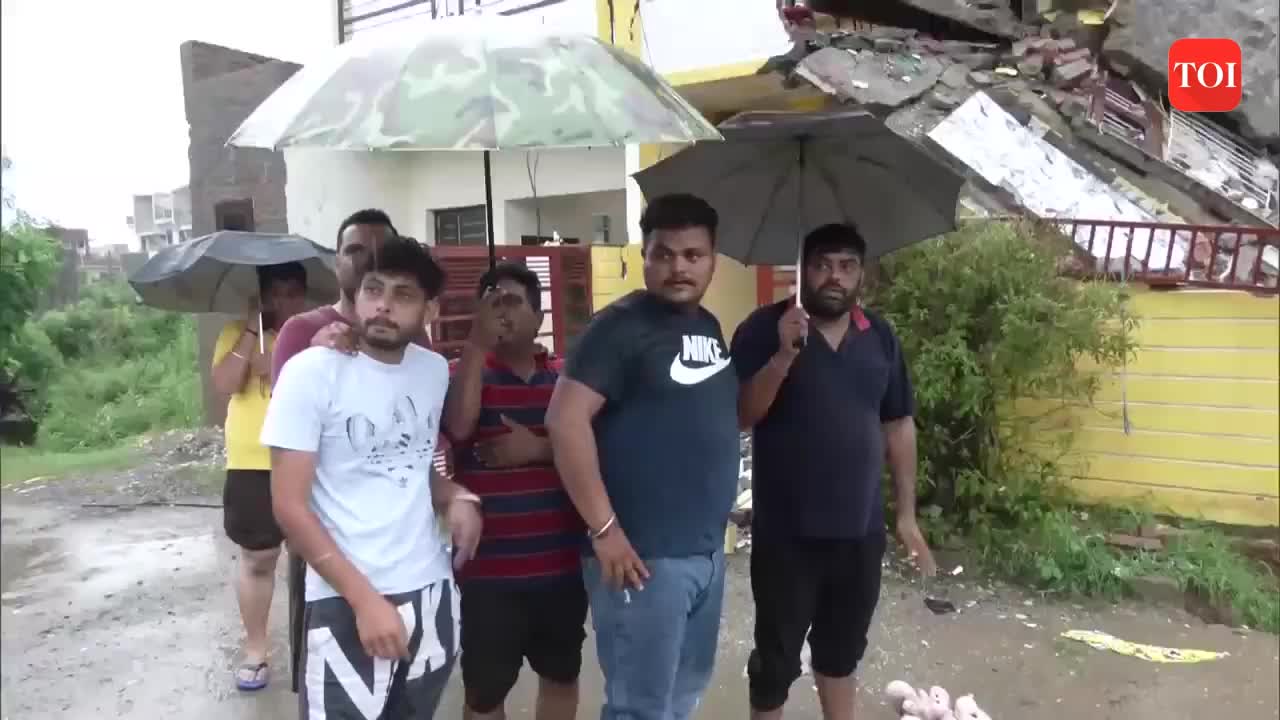 Mohali: Portion of building collapses due to heavy rain